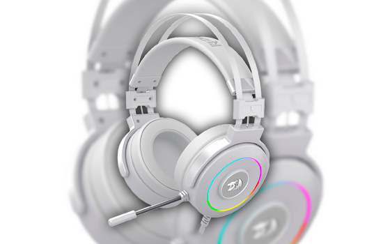 Headset Gamer Redragon Lamia 2 Lunar White H320 RGB Surround 7.1 Branco ...
