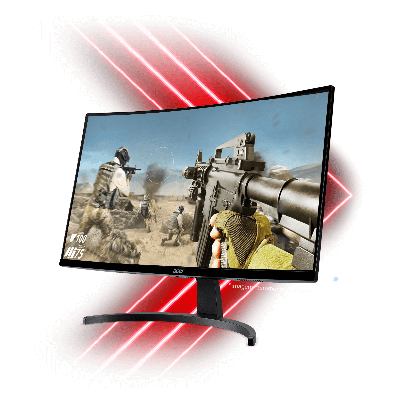 Monitor Gamer Acer 27 LED Full HD, Curvo, 165Hz, 1ms, HDMI e ...