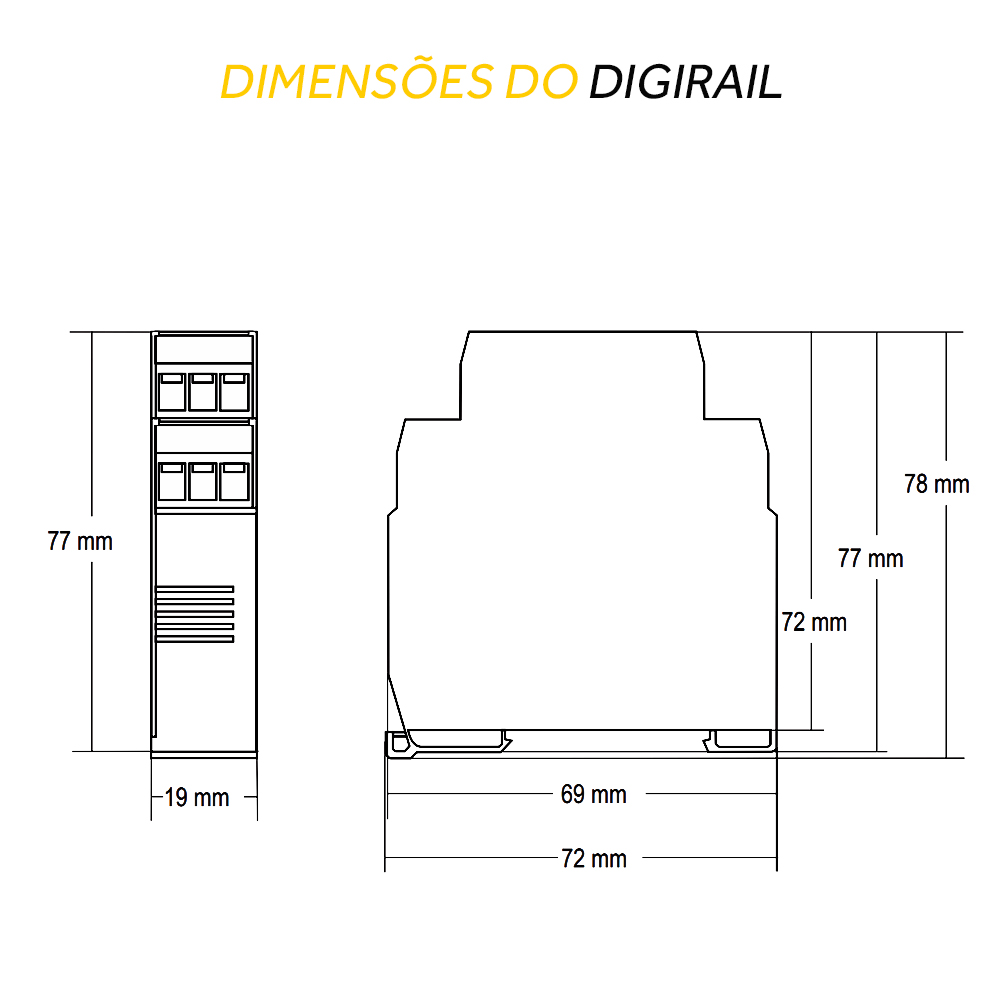 Módulo de I/O Modbus DigiRail 2A (8811100001) | RH Materiais Elétricos ... Módulo de I/O Modbus DigiRail 2A (8811100001) | RH Materiais Elétricos ...