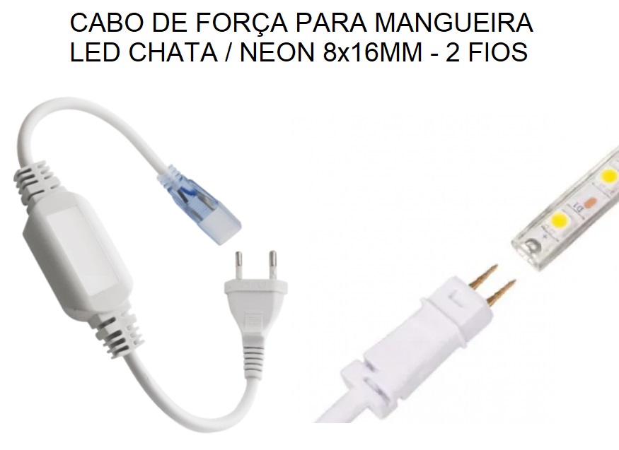 Cabo de Força Mangueira Led | LED RS