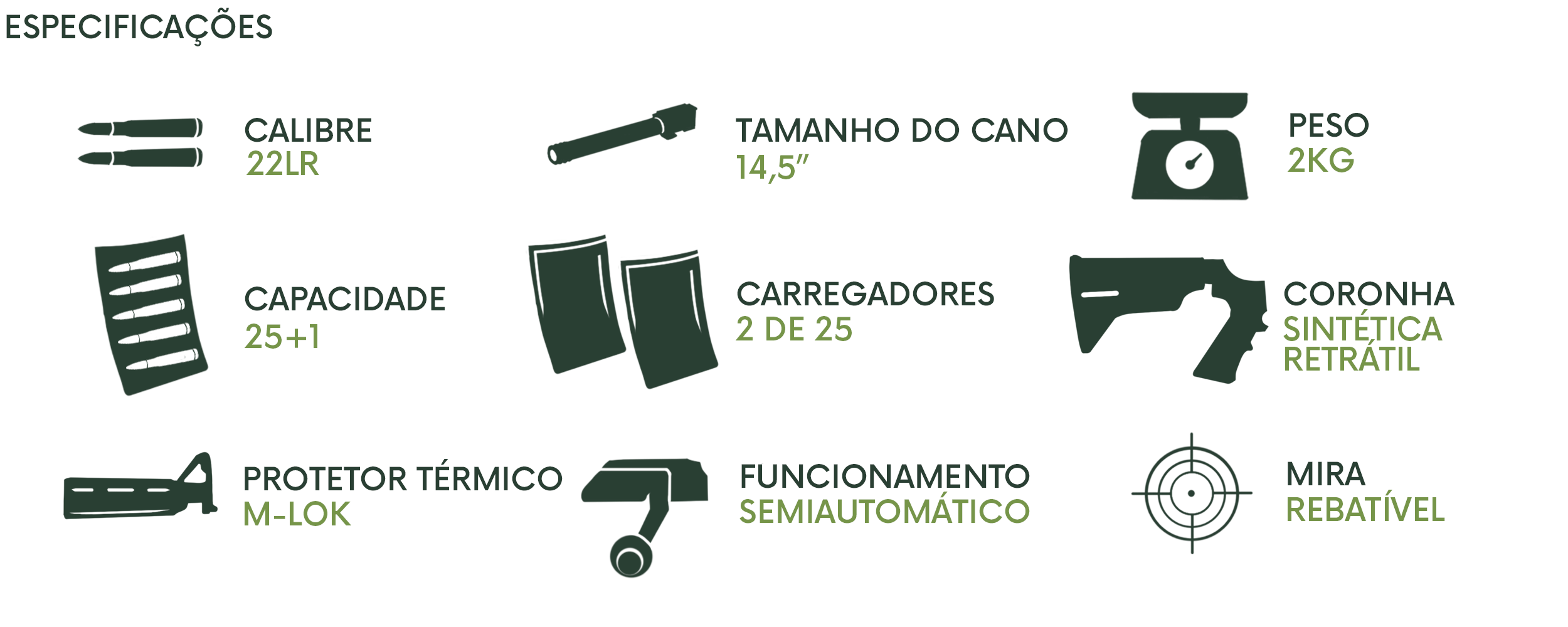 Rifle Semiautomático CBC Delta 22LR Tan | Nordens