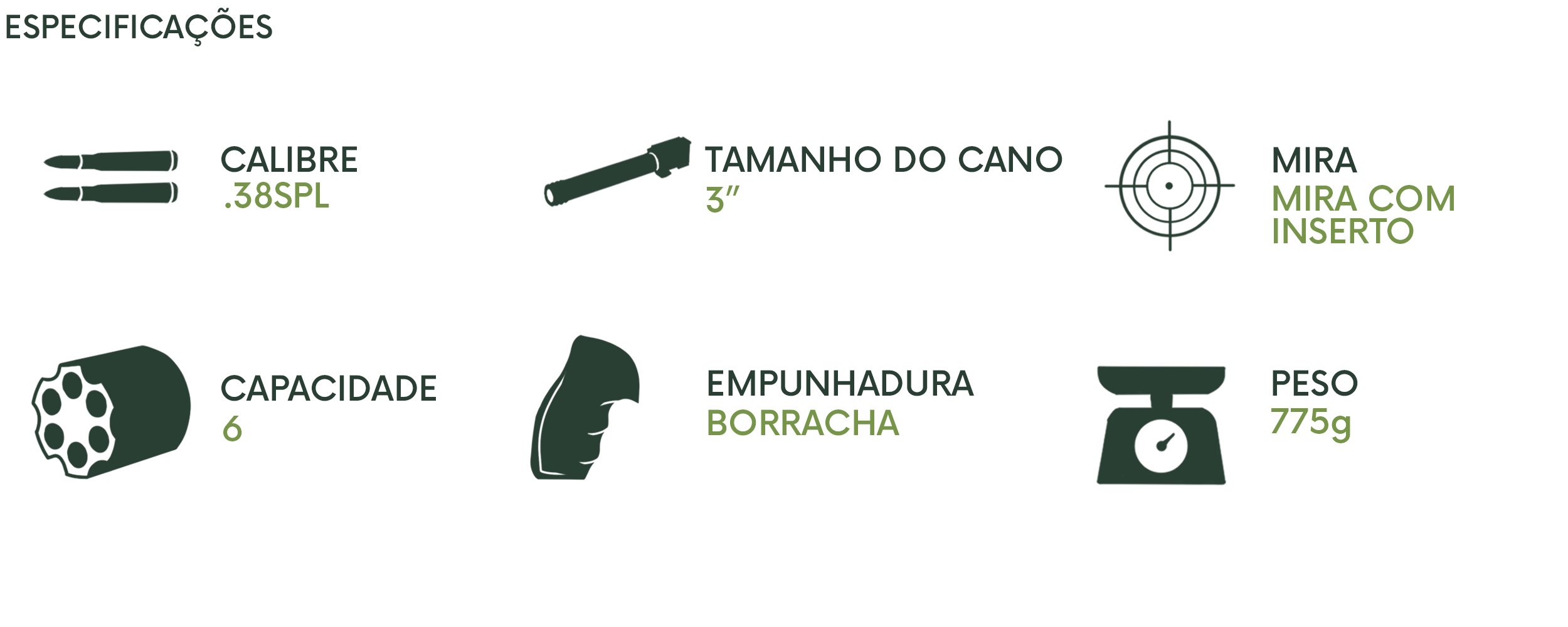 Revólver Rossi RP 63 Tungstênio Cal .38SPL | Nordens